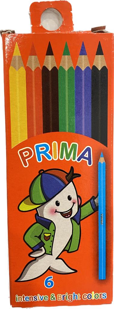 Prima Thin Colored Pencils 6, 12 pcs – El-Fagala